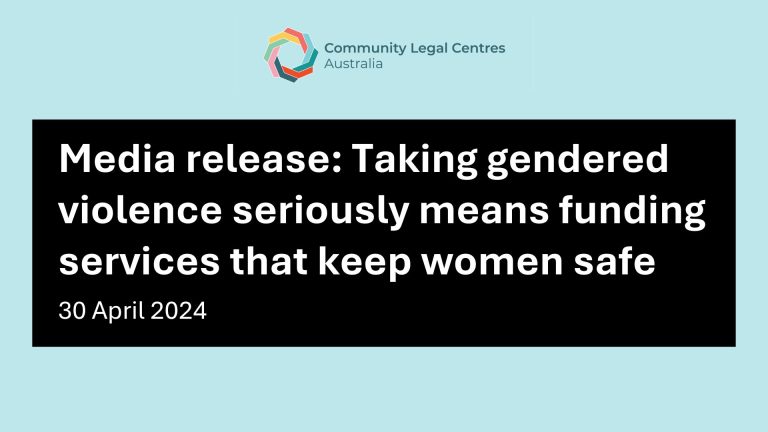 Media release: Taking gendered violence seriously means funding ...